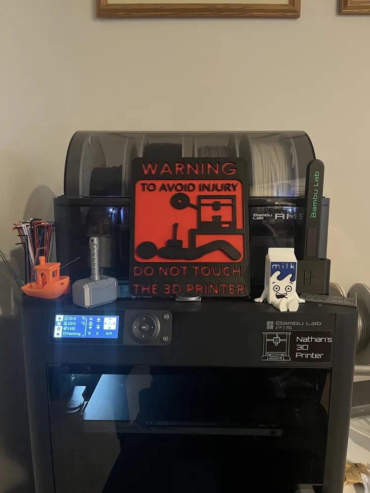 3D Printer Warning sign Thor edition Remixed by Santo_Designs7 - MakerWorld