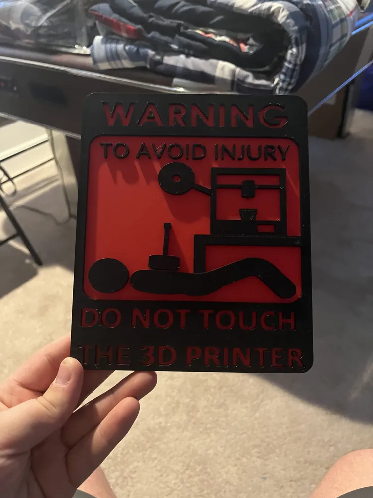 3D Printer Warning sign Thor edition Remixed by Santo_Designs7 - MakerWorld