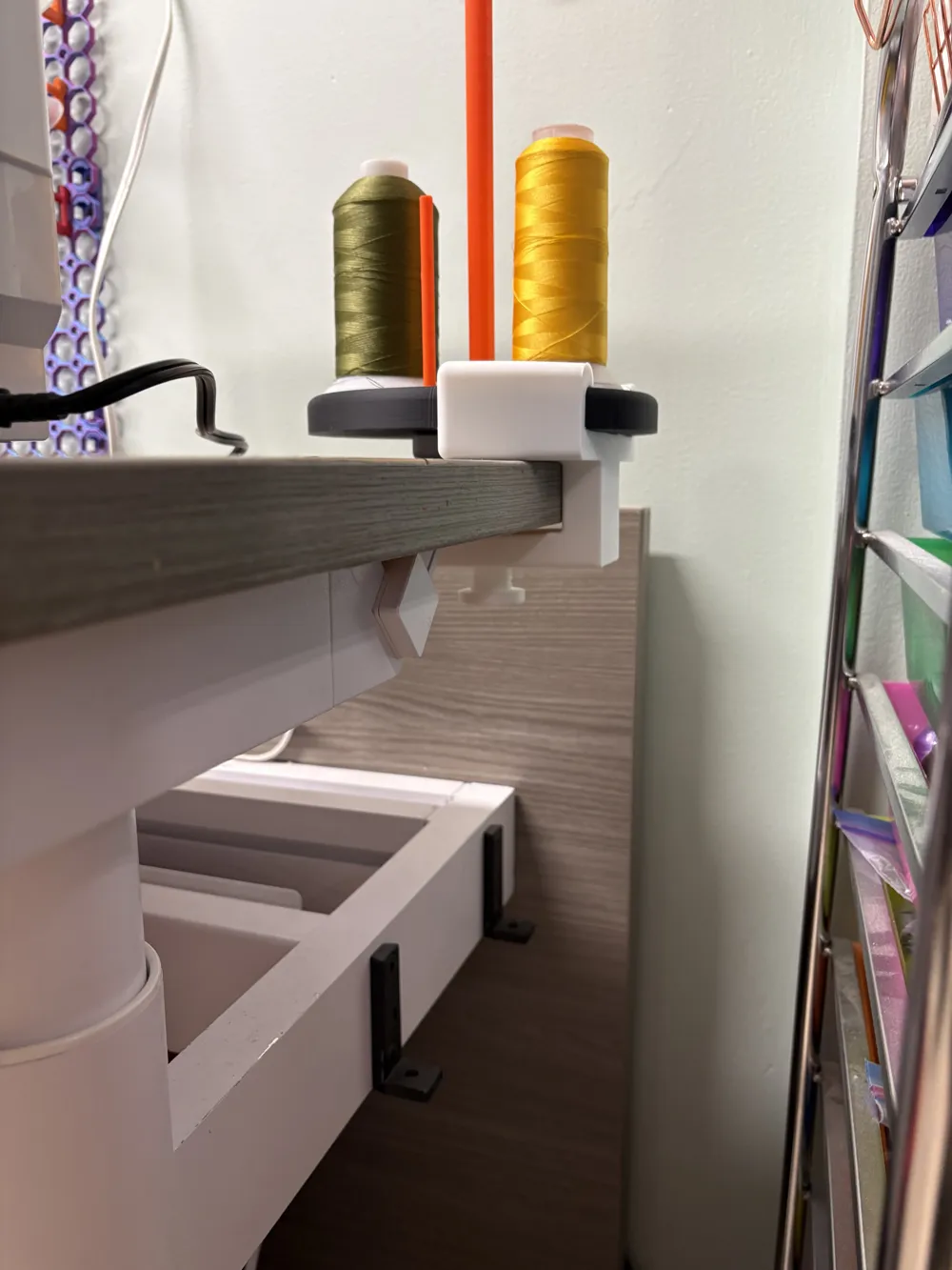 Thread Spool Holder - Custom Height & Desk Clamp - Free 3D Print Model ...