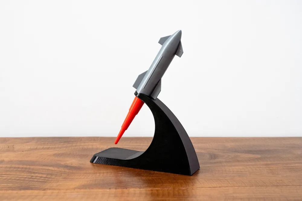 Starship Mini with Collapsible Exhaust Flame - Free 3D Print Model ...