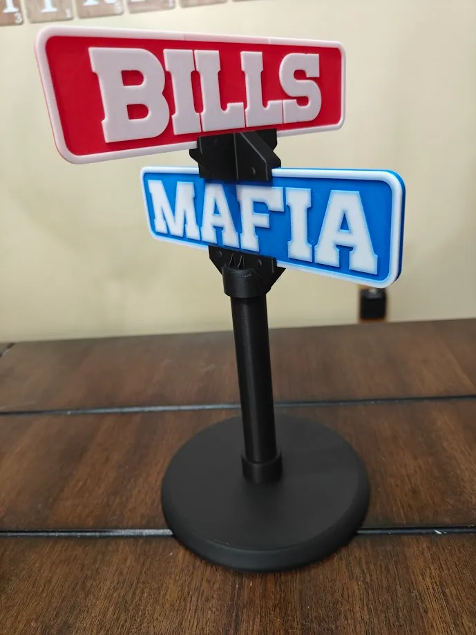 Bills Mafia Street Sign - Free 3D Print Model - MakerWorld