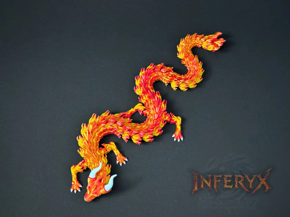Inferyx - Articulated Fire Dragon - Free 3D Print Model - MakerWorld