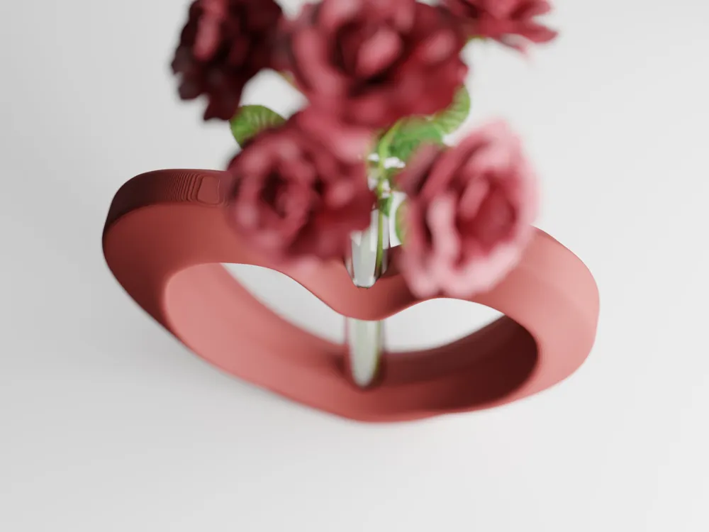 Valentines Heart Vase - Free 3D Print Model - MakerWorld