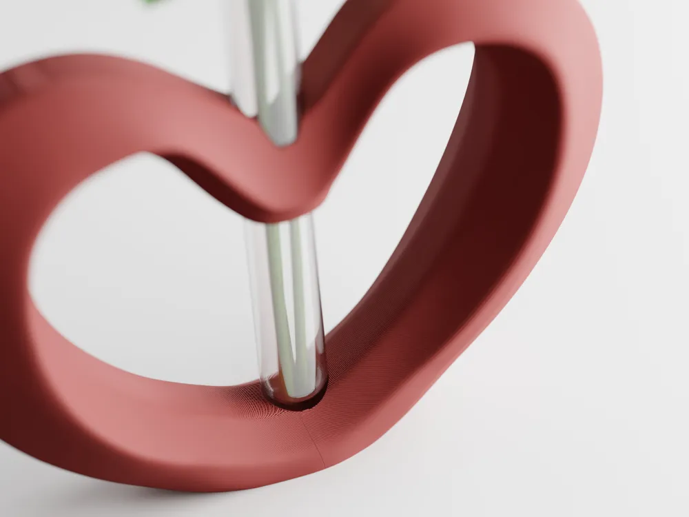 Valentines Heart Vase - Free 3D Print Model - MakerWorld