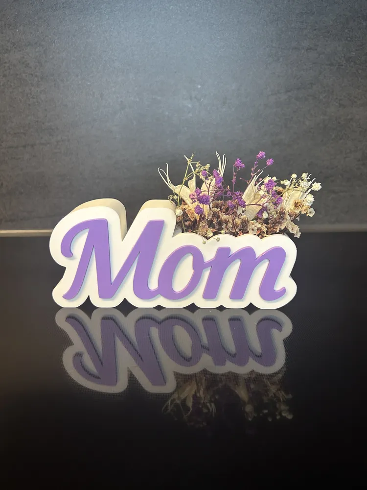 Mom Display Stand – Mother’s Day Flower Vase - Free 3D Print Model ...