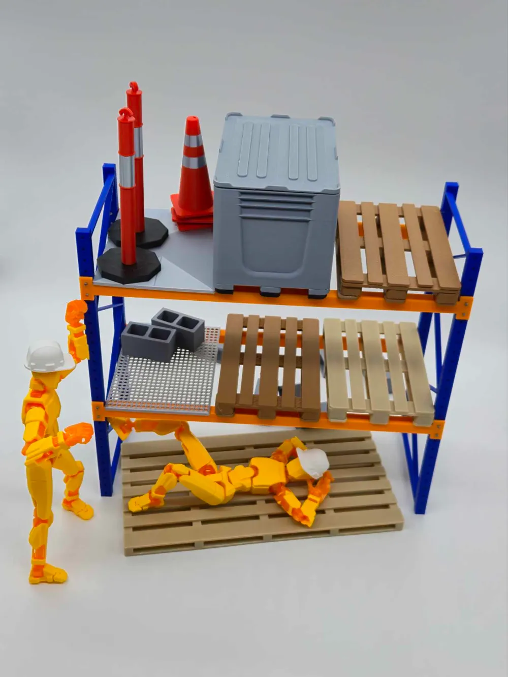 Pallet Rack shelfs – Solid & Mesh - Scale model by MakerShed MakerWorld ...