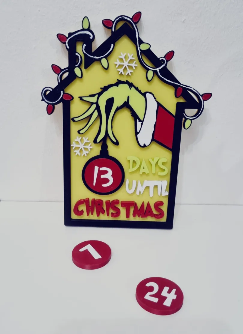 The Grinch Christmas Countdown advent calendar - Free 3D Print Model ...