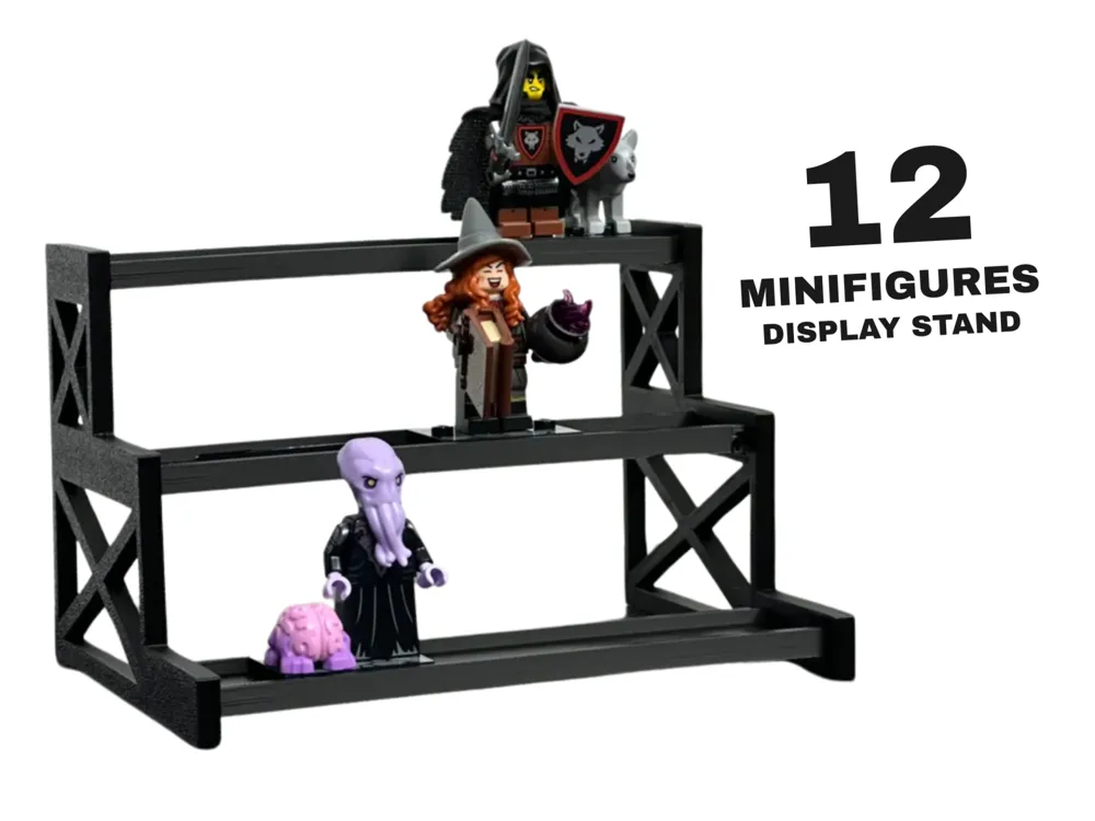 Minifigures Series Stand - Display for 12 minifigs - Free 3D Print ...