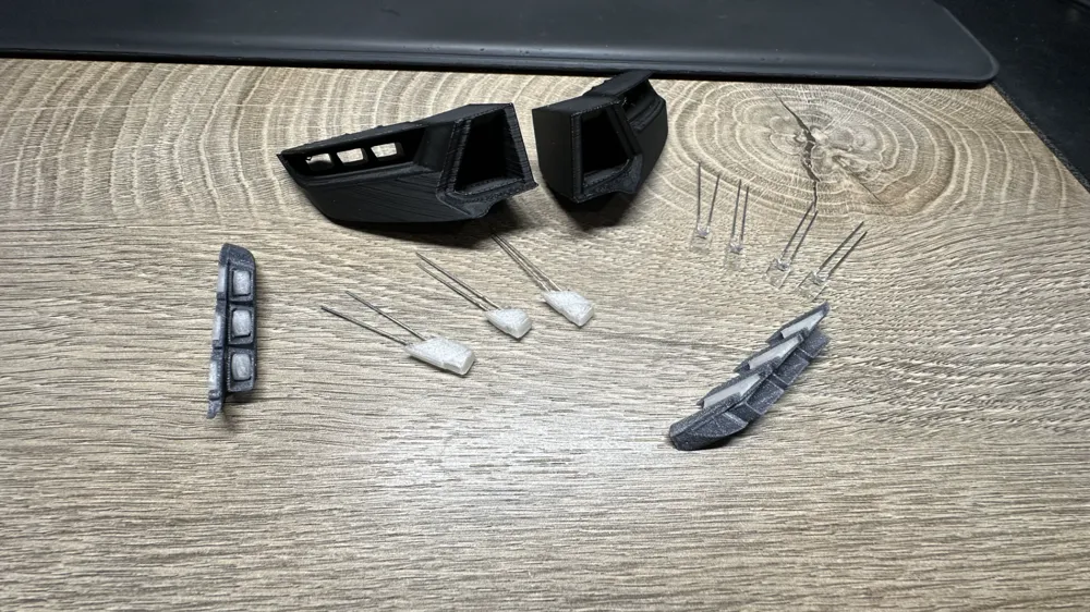 Front LED lights 1/10 Mustang Dark Horse RC Car Remixed by Golas ...