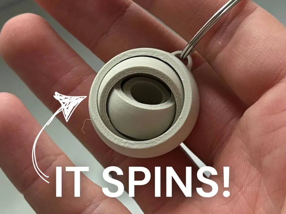 Mini Fidget Gyro Keychain - Print in Place by Gjörk MakerWorld ...