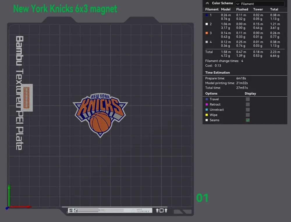 New York Knicks Magnet - Layered Design! - Free 3D Print Model - MakerWorld