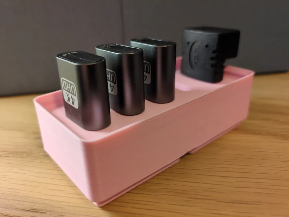 Gridfinity - HDMI Adapter Holder Remixed by Hexafuchs MakerWorld: Download Free 3D Models