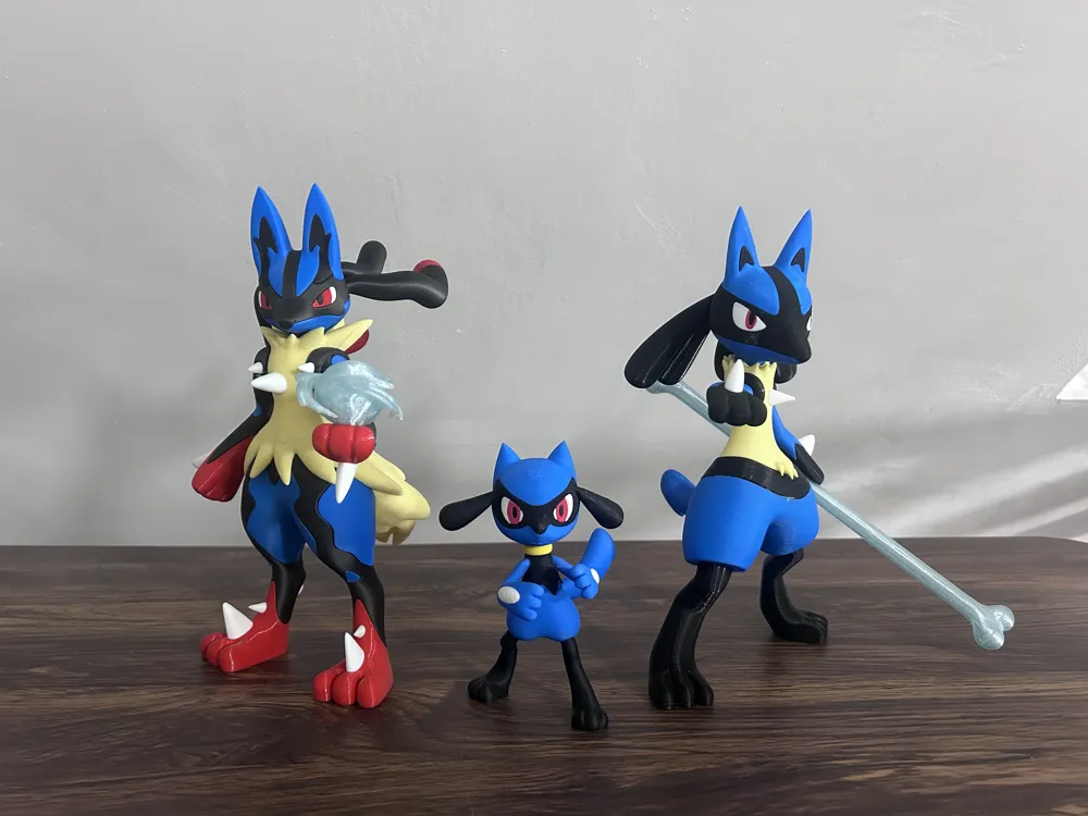 448-Mega Lucario-Mega Lucario-Pokemon-multi-part assembly - Free 3D ...
