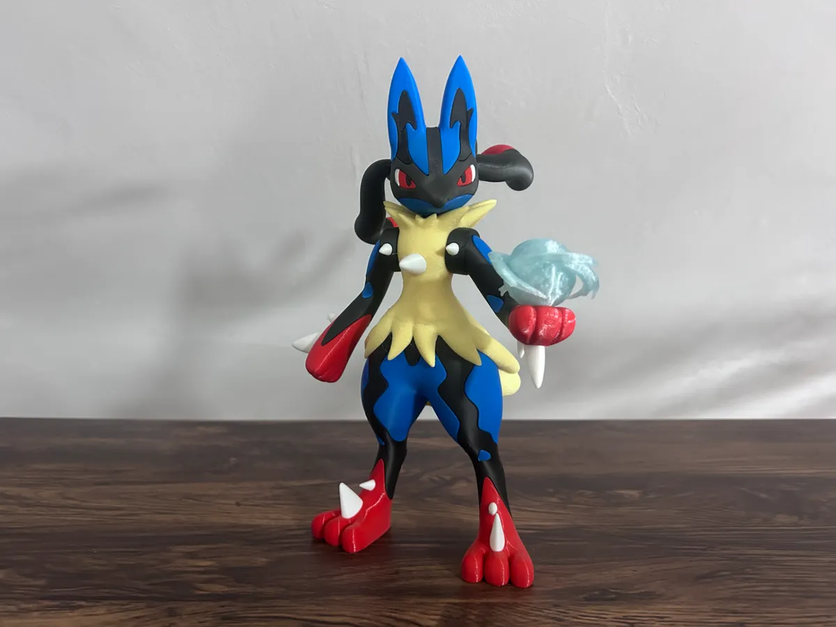 448-Mega Lucario-Mega Lucario-Pokemon-montaje por piezas por Anya Forger MakerWorld: Descarga ...