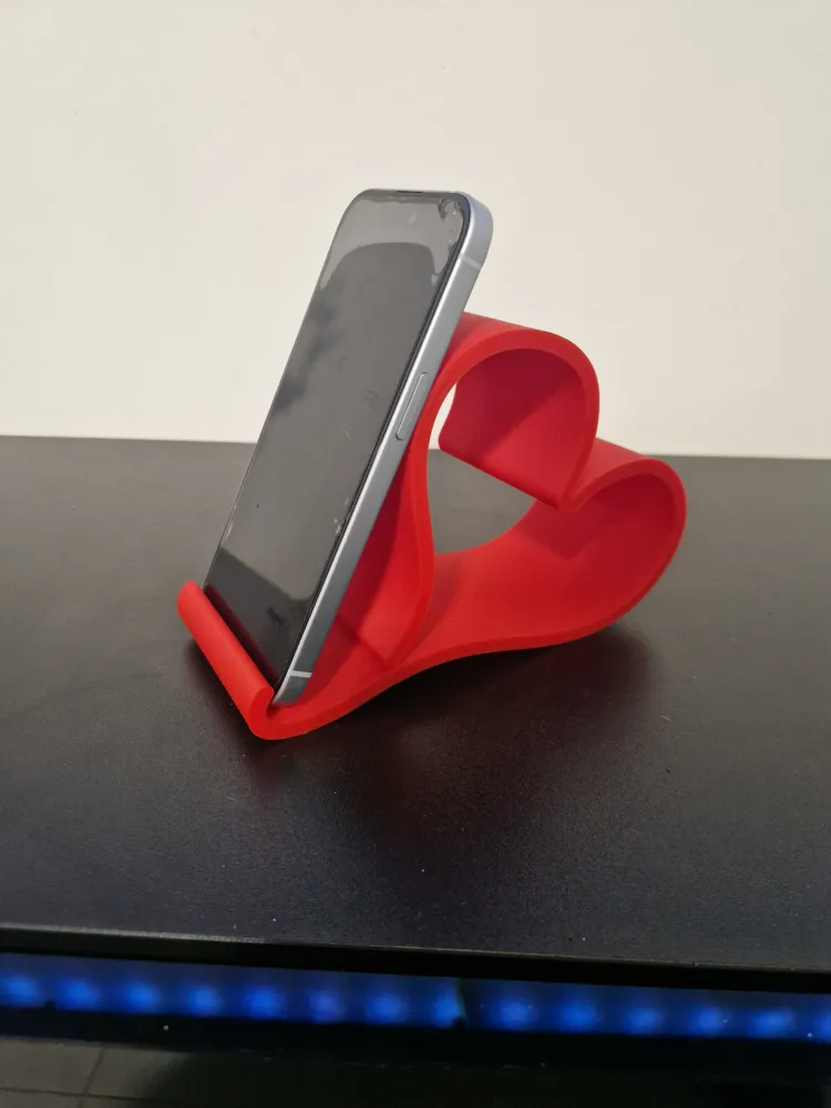 Phone holder/stand heart valentine decoration - Free 3D Print Model ...