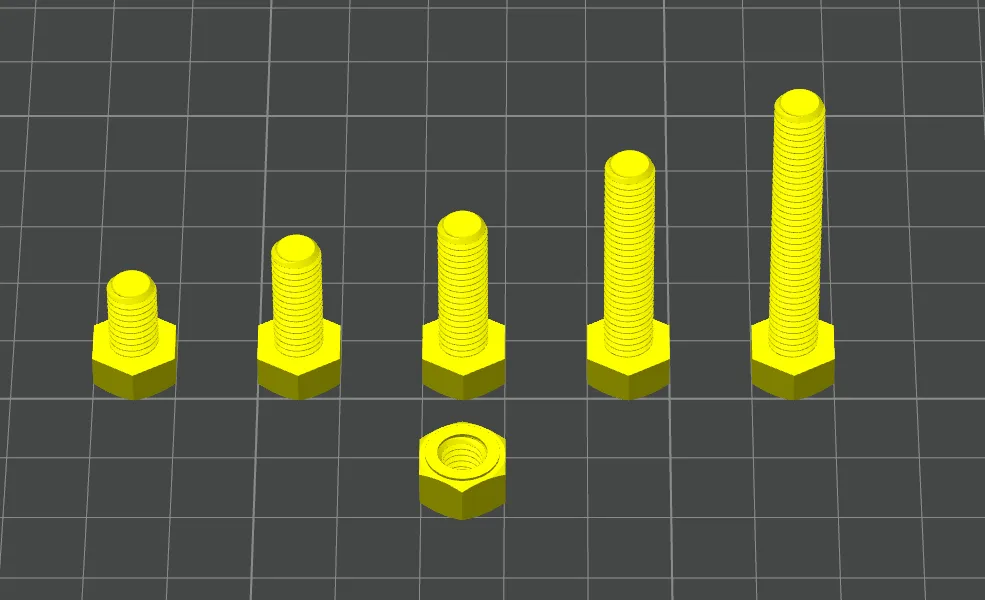 M6 - Bolts and Nut by Matorr - MakerWorld