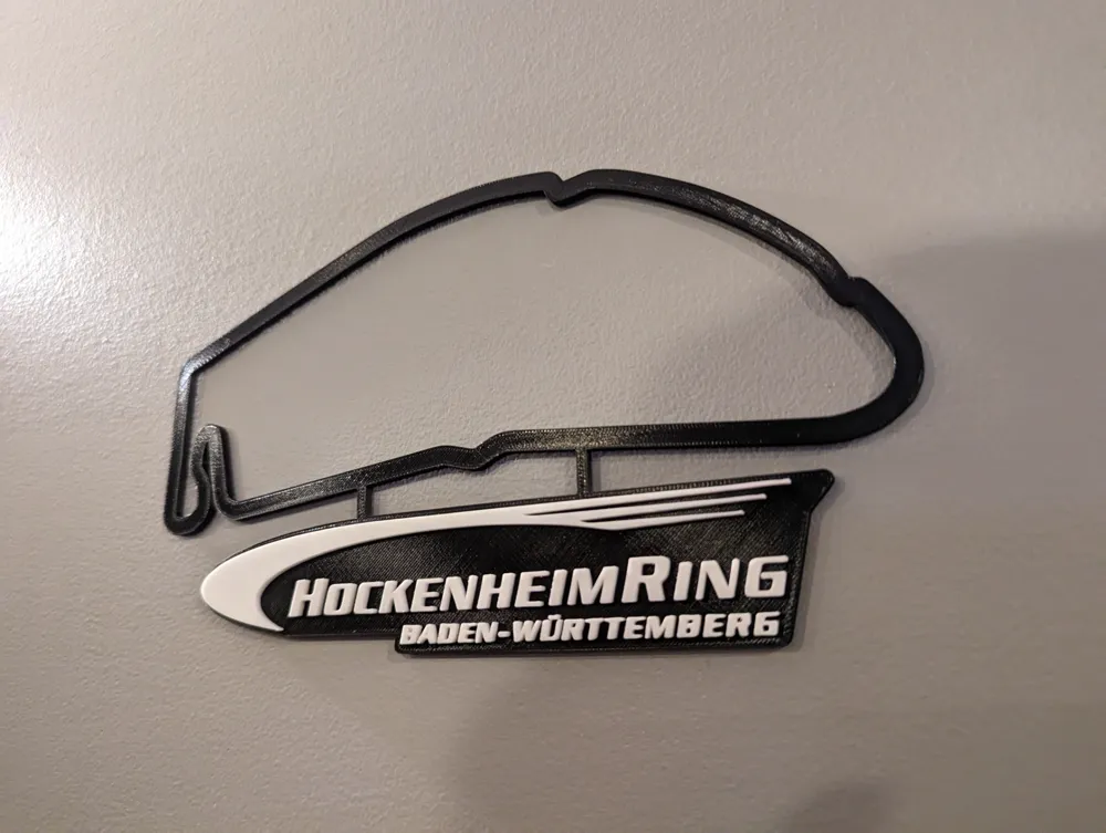 1987 Hockenheimring Track Map With Nameplate by dakjones82 - MakerWorld