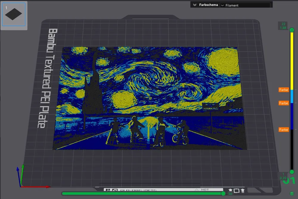 Stranger Things Starry Night Hueforge by undi23 - MakerWorld