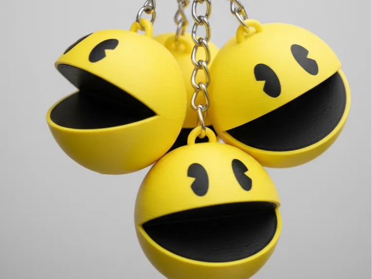Pacman Keychain - Free 3D Print Model - MakerWorld