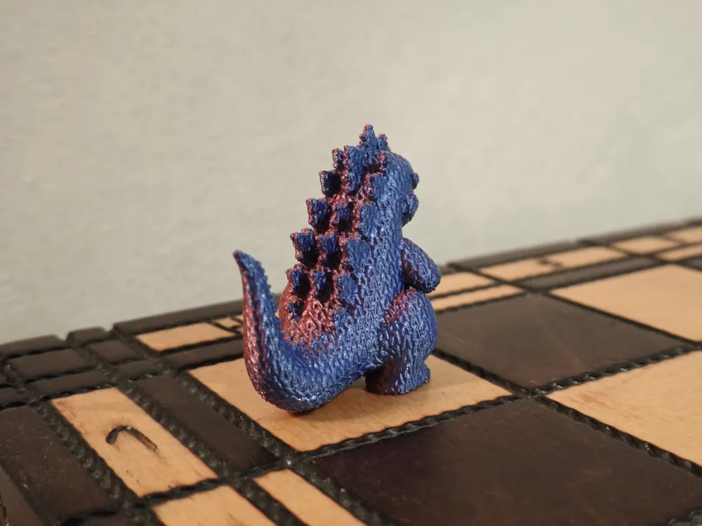 Tiny Angry Godzilla Knitted - Free 3D Print Model - MakerWorld