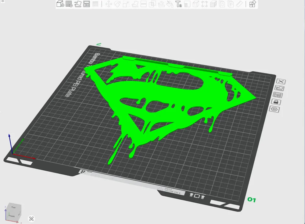 Superman drip Bambu Door Cover/Logo by lewi1032 MakerWorld: Download ...