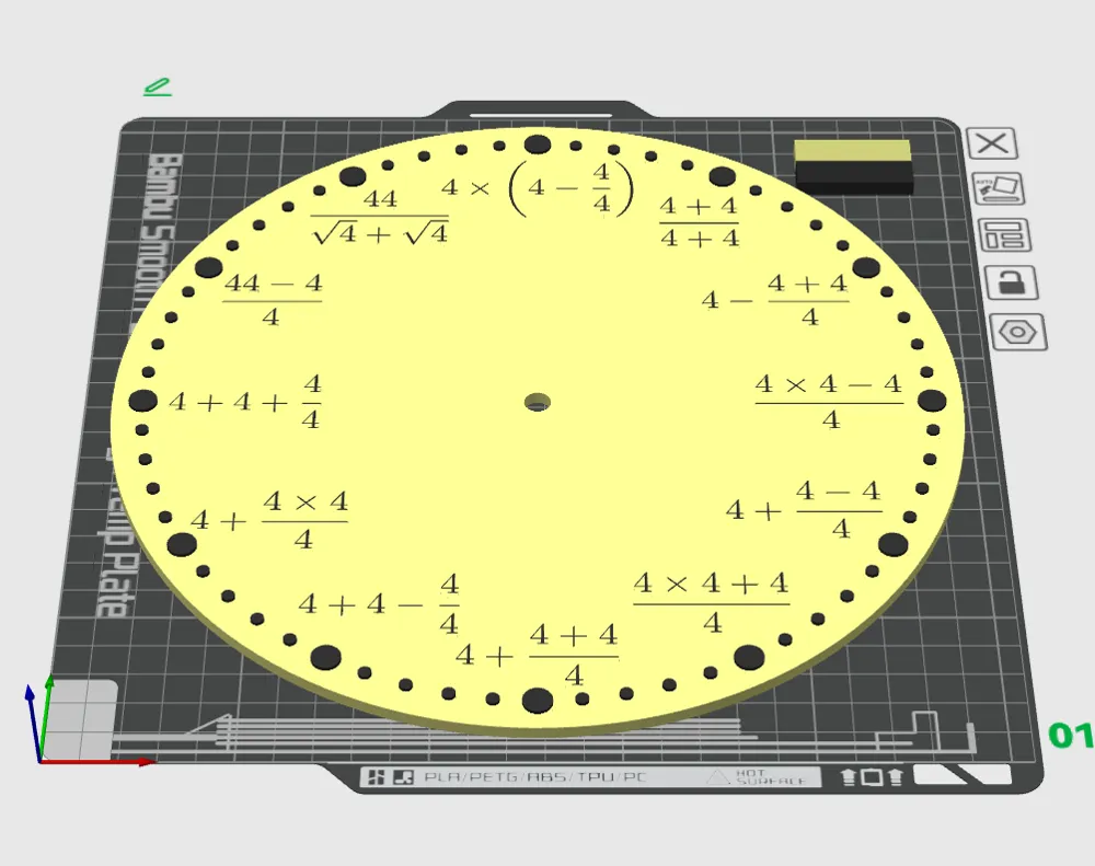 The mathematical clock by Creatività in 3D - MakerWorld