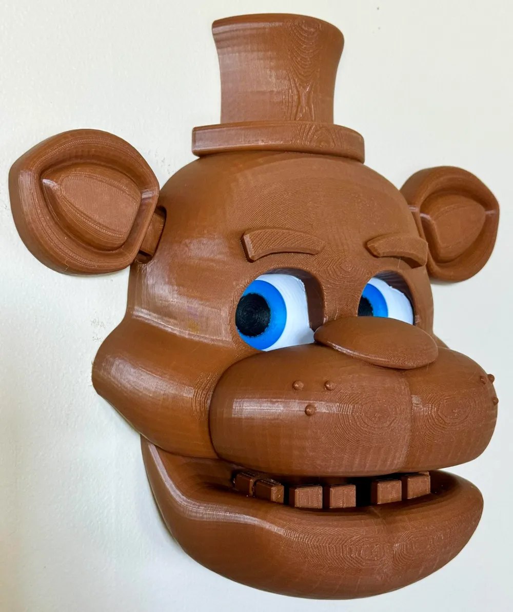 WITH EYES! Freddy Fazbear Mask - Wall Mounted - Five Nights at Freddy's ...