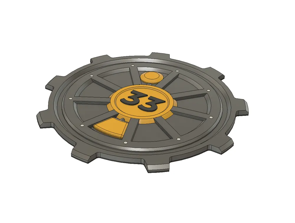 Fallout Vault 33 Coaster by Nick - MakerWorld