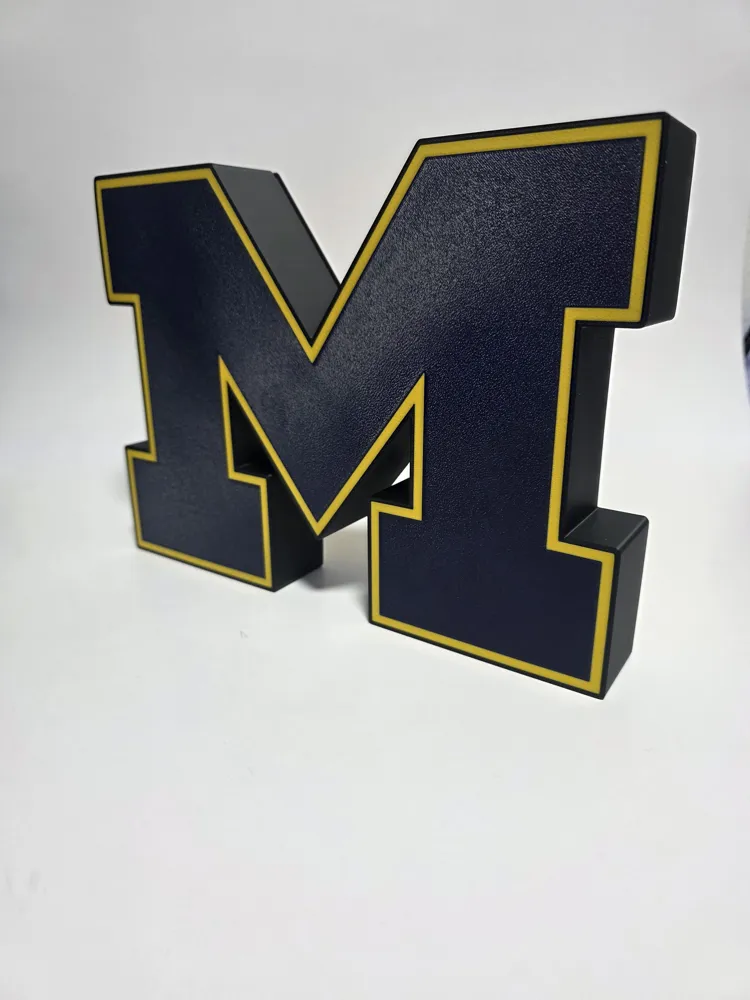 University of Michigan double sided Light Box - Free 3D Print Model ...