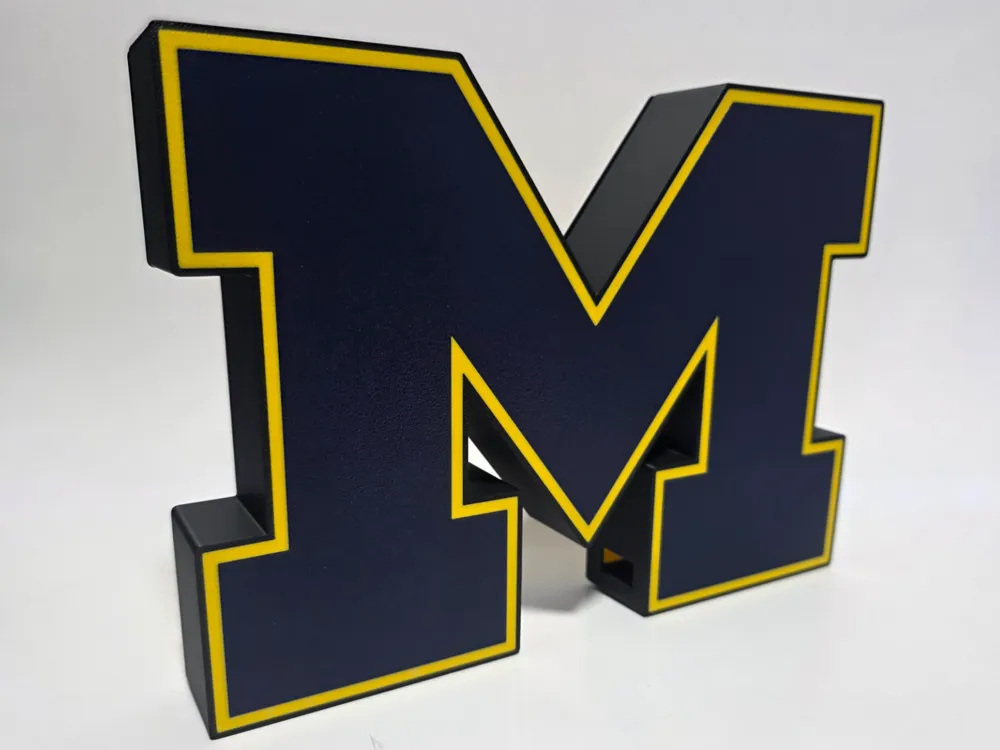 University of Michigan double sided Light Box - Free 3D Print Model ...