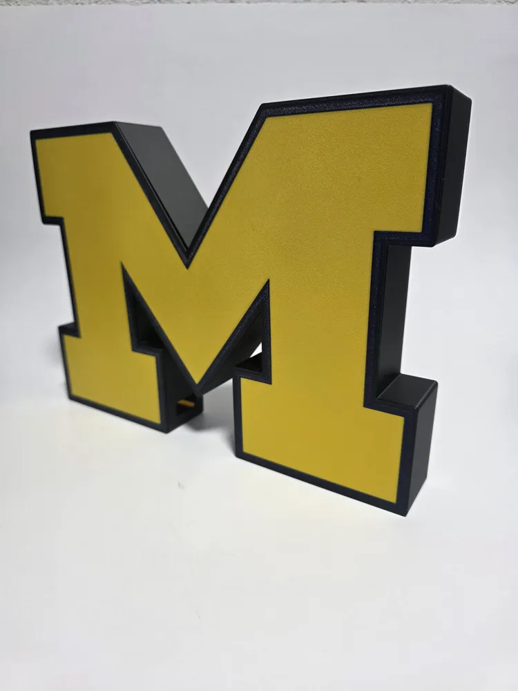 University of Michigan double sided Light Box - Free 3D Print Model ...