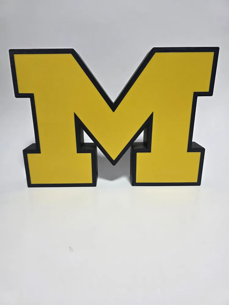 University of Michigan double sided Light Box - Free 3D Print Model ...