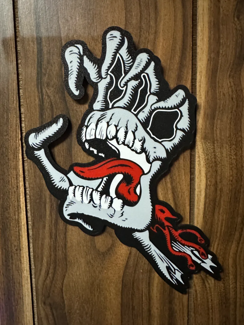 santa cruz skeleton screaming hand logo lightbox/ wall art by ...
