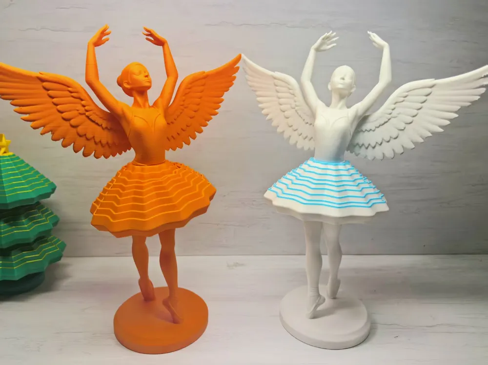 Spinning Ballerina - Fidget Carrot Tower (Angel) - Free 3D Print Model ...