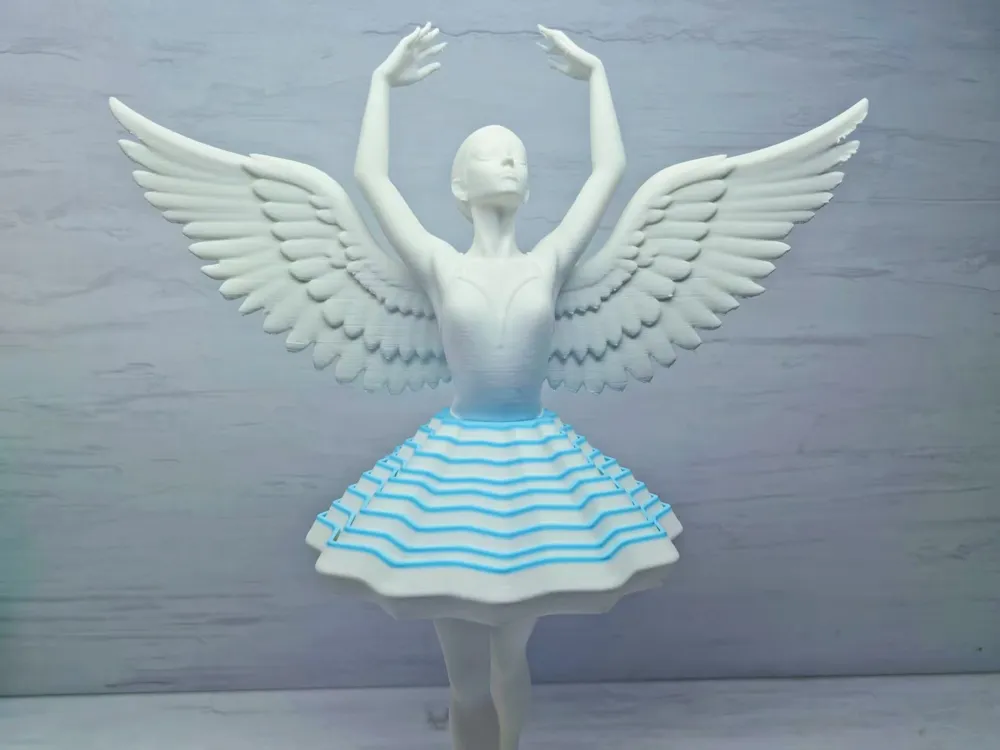 Spinning Ballerina - Fidget Carrot Tower (Angel) - Free 3D Print Model ...