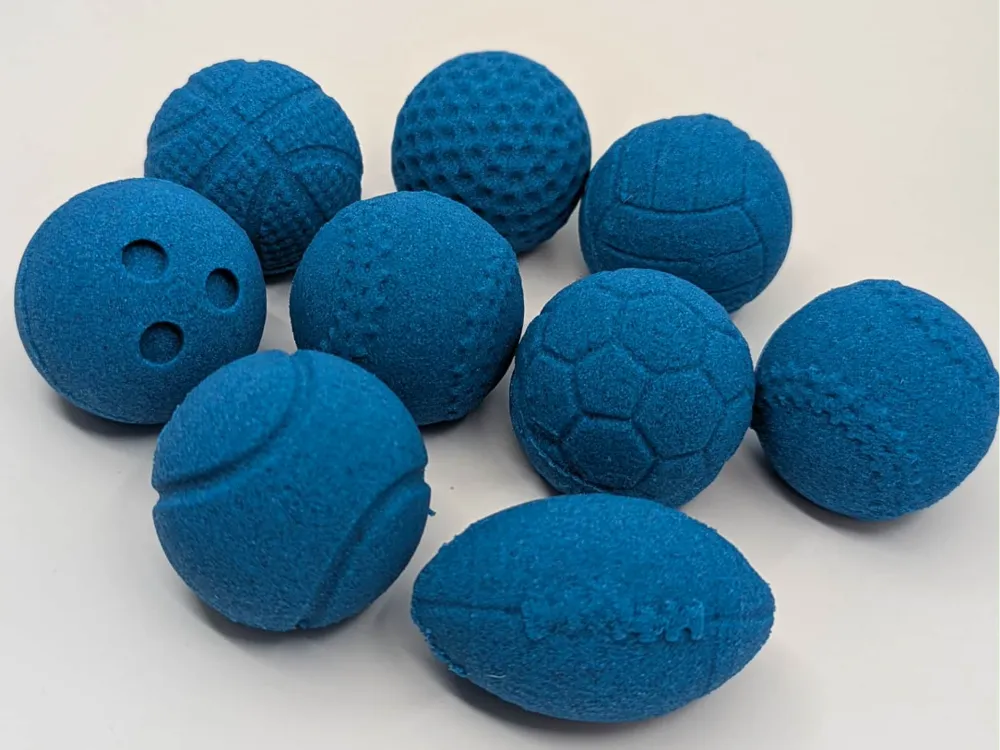 Sports Ball Bath Bomb Mold Set - Free 3D Print Model - MakerWorld