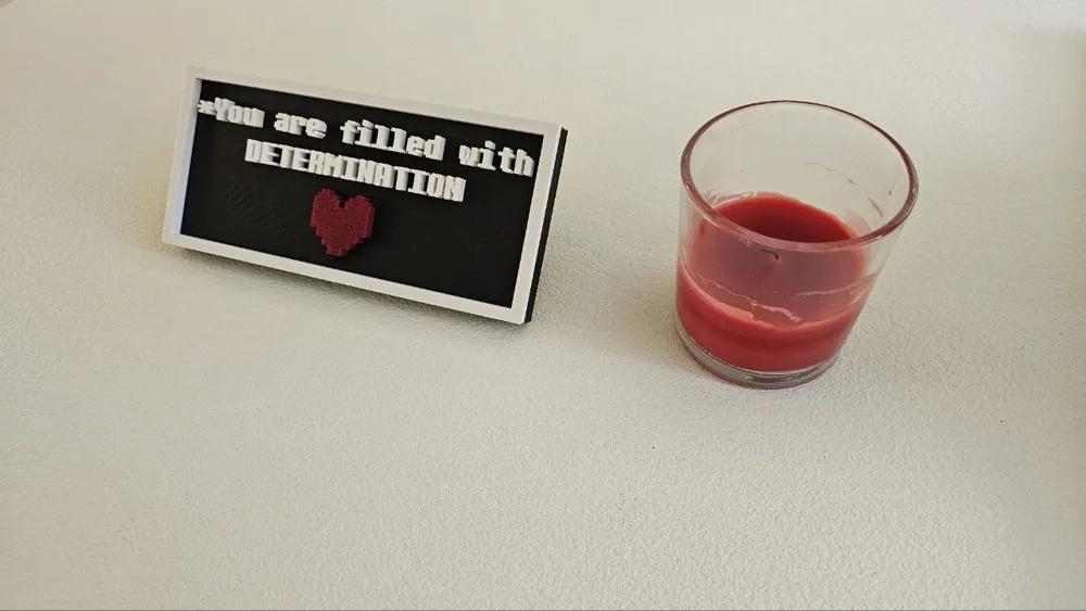 Undertale Determination text (Fan-made) - Free 3D Print Model - MakerWorld