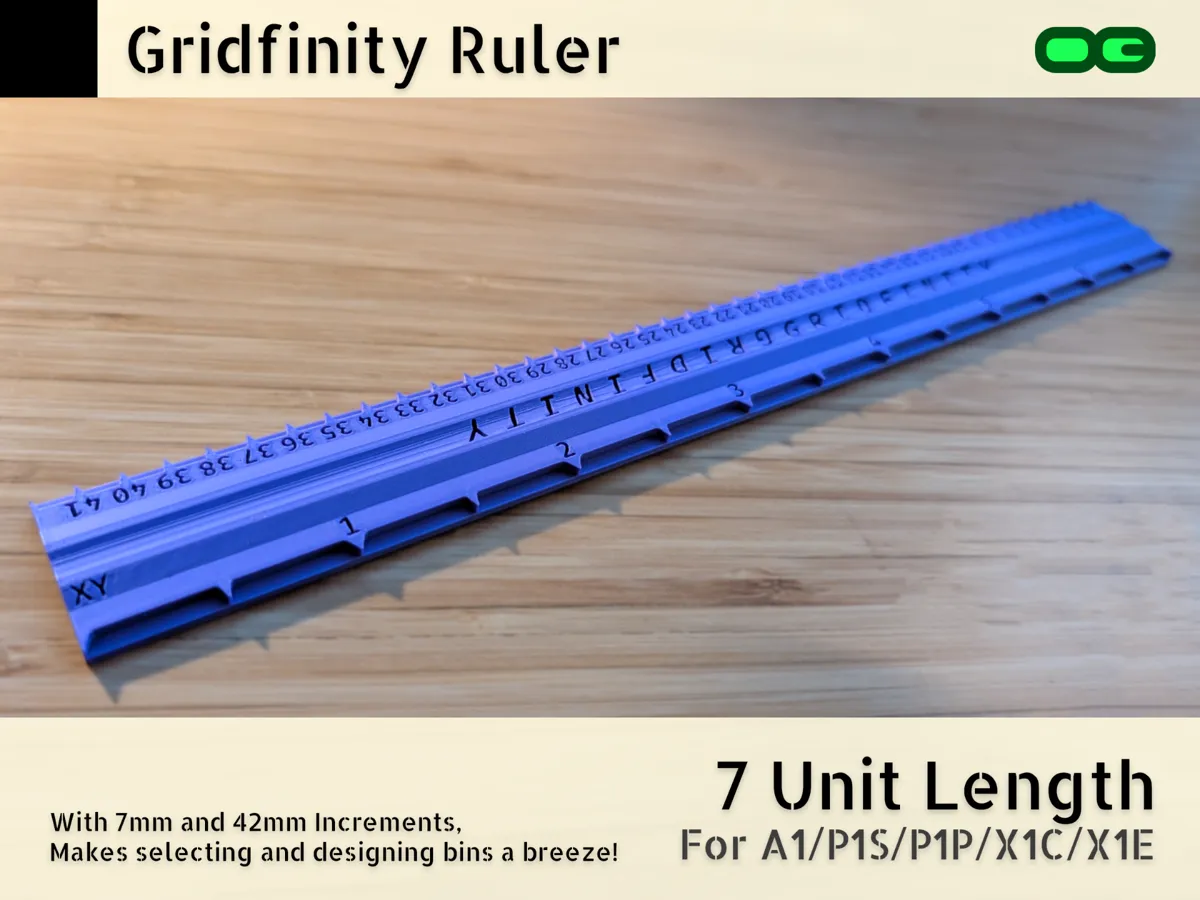 Gridfinity Ruler Classic [7 Unit Length] by engineering by coincidence ...