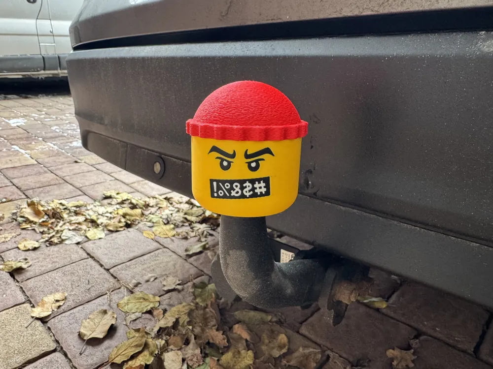 Angry Brick Head - Tow Hitch Cover - Free 3D Print Model - MakerWorld