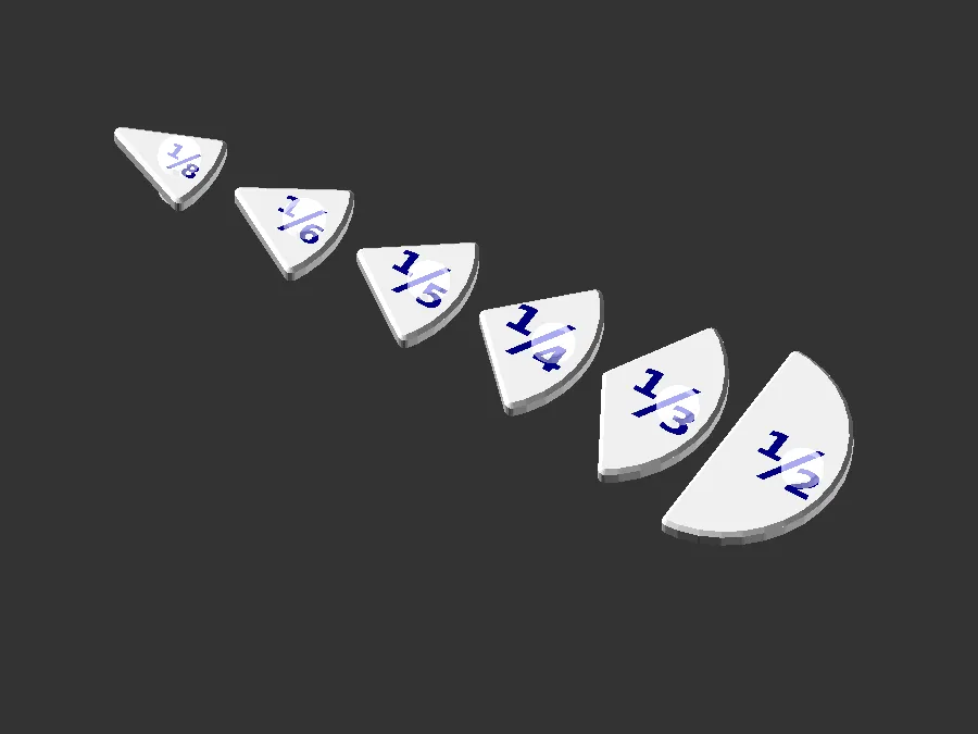 Fraction discs by Jack - MakerWorld