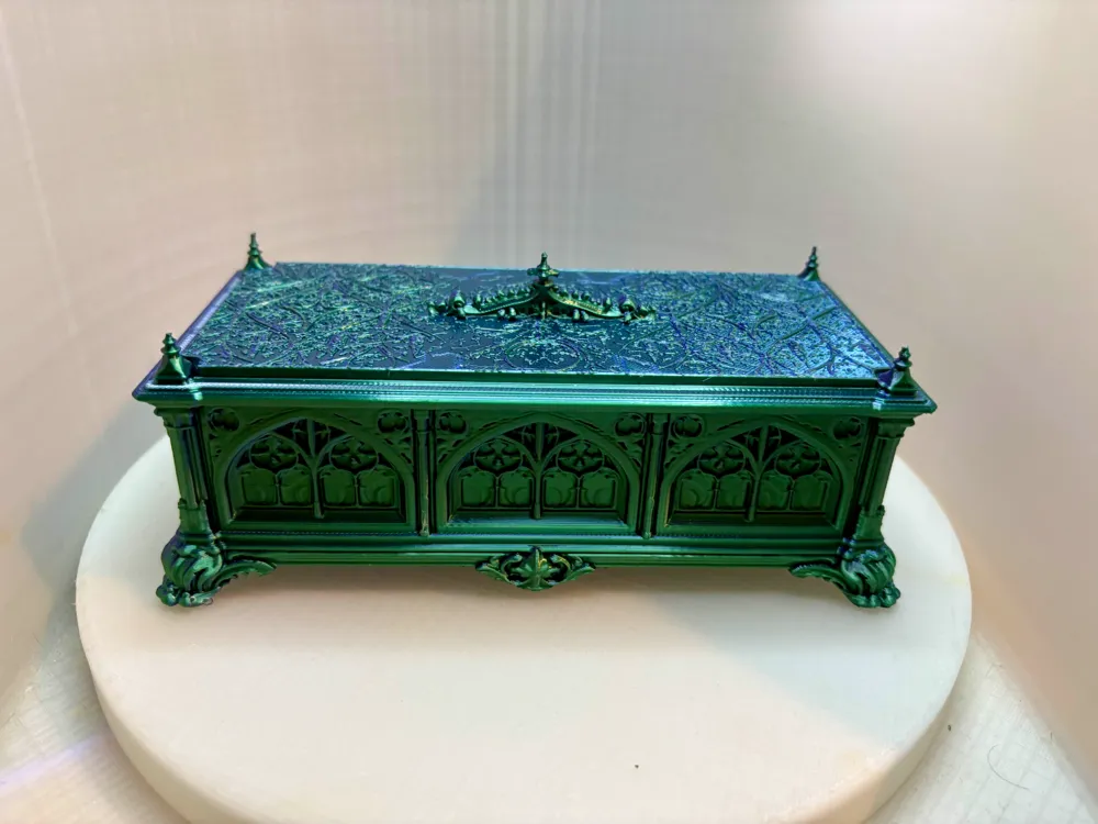 Gothic Arched Casket Box - Free 3D Print Model - MakerWorld