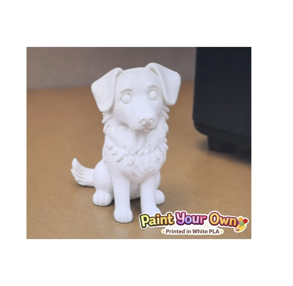 Estatueta de Cão Border Collie – Filhote Fofo Pastoreando - Modelo ...