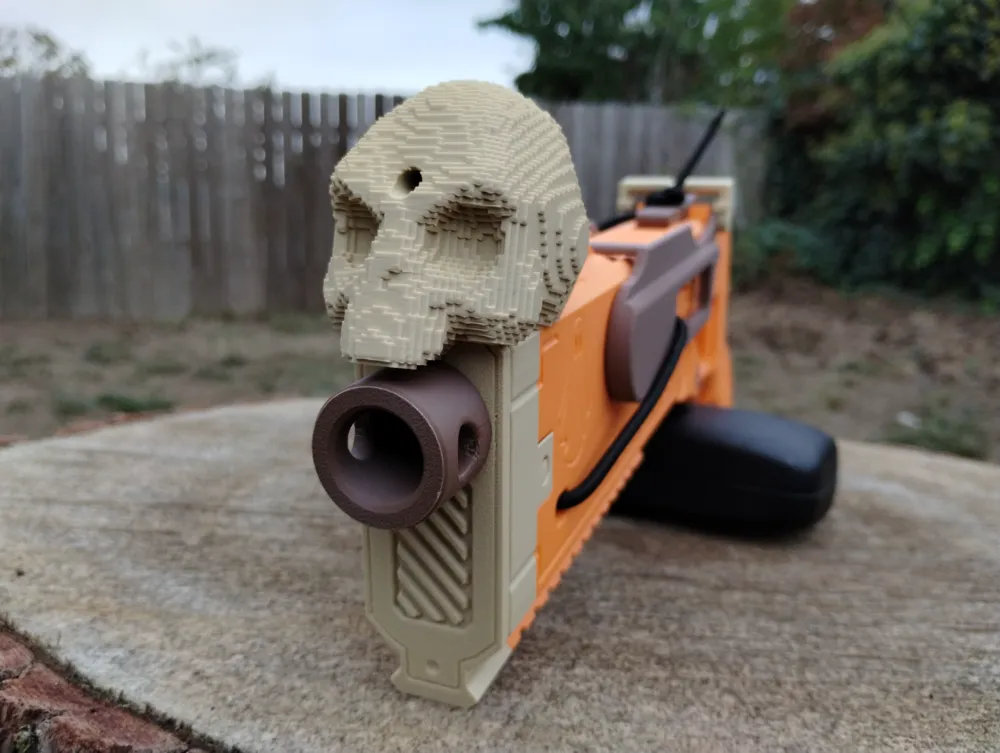 Break Action Halloween Toy Blaster w/ Skull Sight - Free 3D Print Model ...