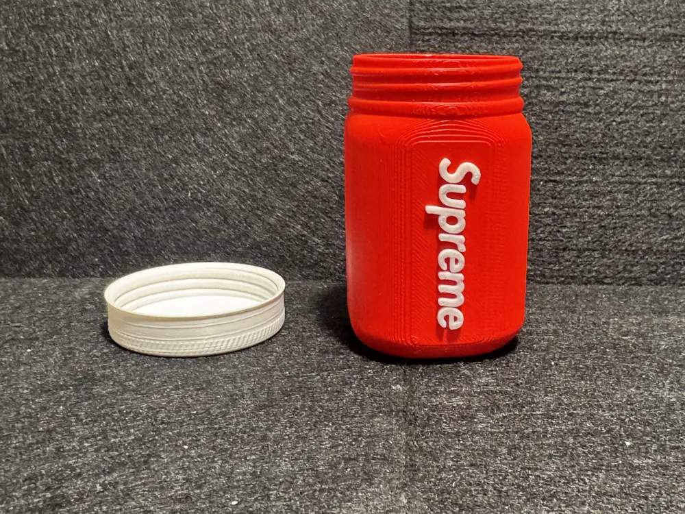 Mini Supreme Mason Jar w/ Lid by JDESIGNZ MakerWorld: Download Free 3D ...