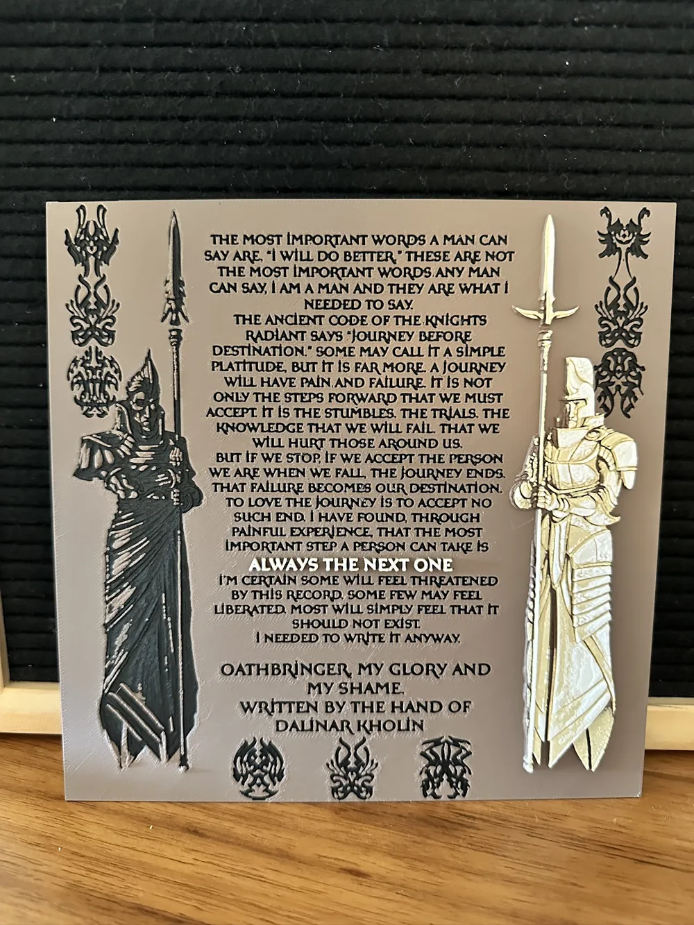 Oathbringer The Next Step Quote by Dihedral MakerWorld: Download Free ...
