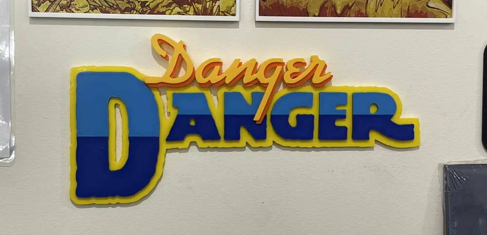 Danger Danger Logo (band) - Free 3D Print Model - MakerWorld