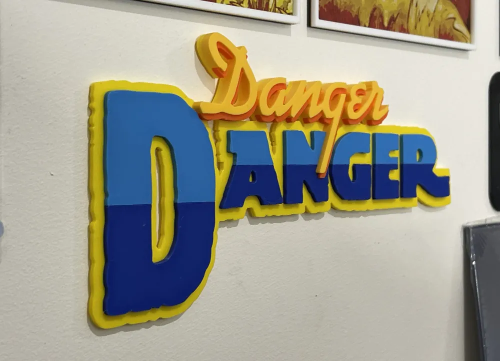 Danger Danger Logo (band) - Free 3D Print Model - MakerWorld