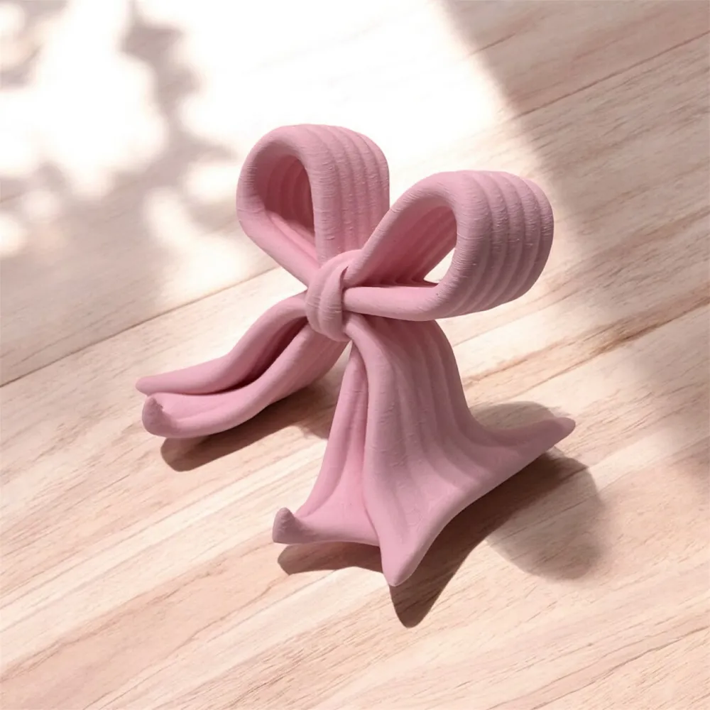 Bow Phone Stand Holder Modern Teen room decor - Free 3D Print Model ...