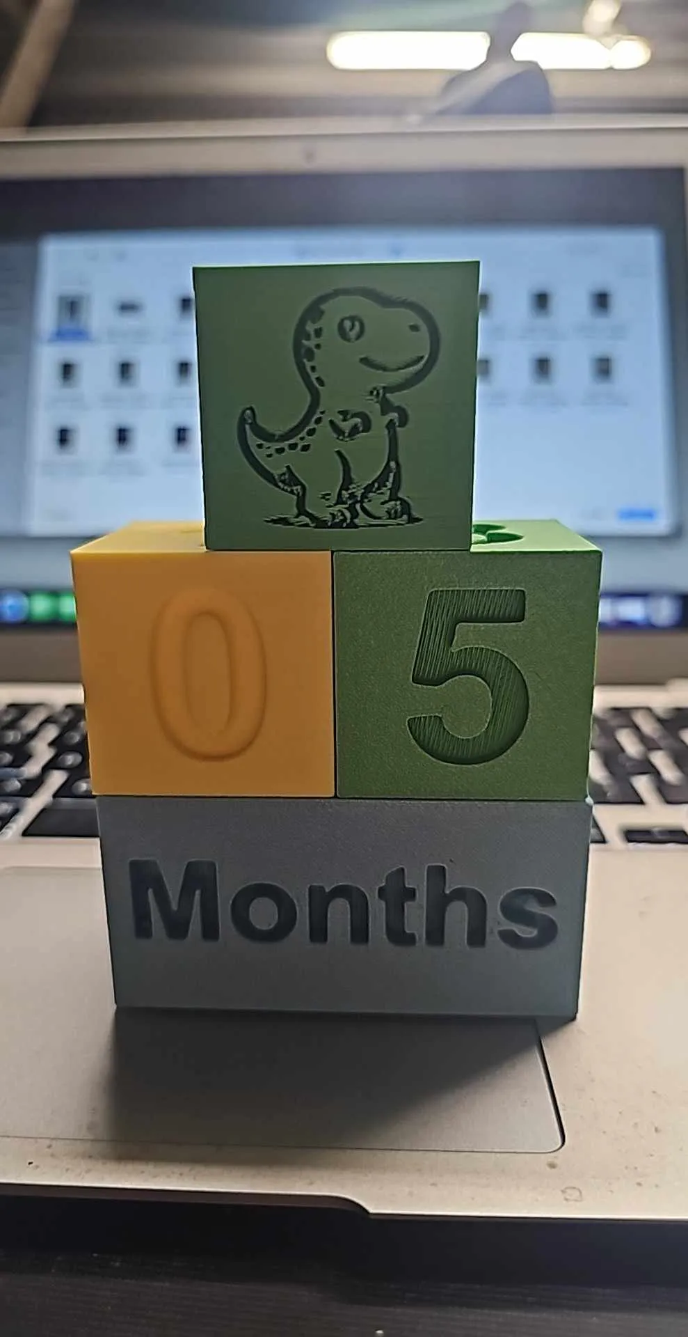 Dinosaurs Cute Milestone cubes - Free 3D Print Model - MakerWorld