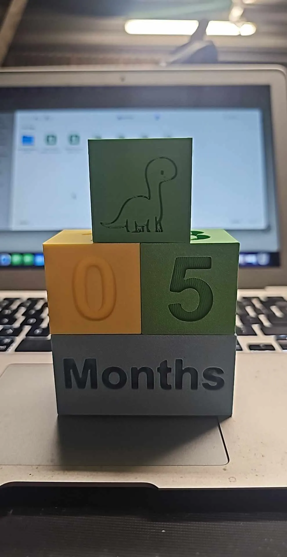 Dinosaurs Cute Milestone cubes - Free 3D Print Model - MakerWorld